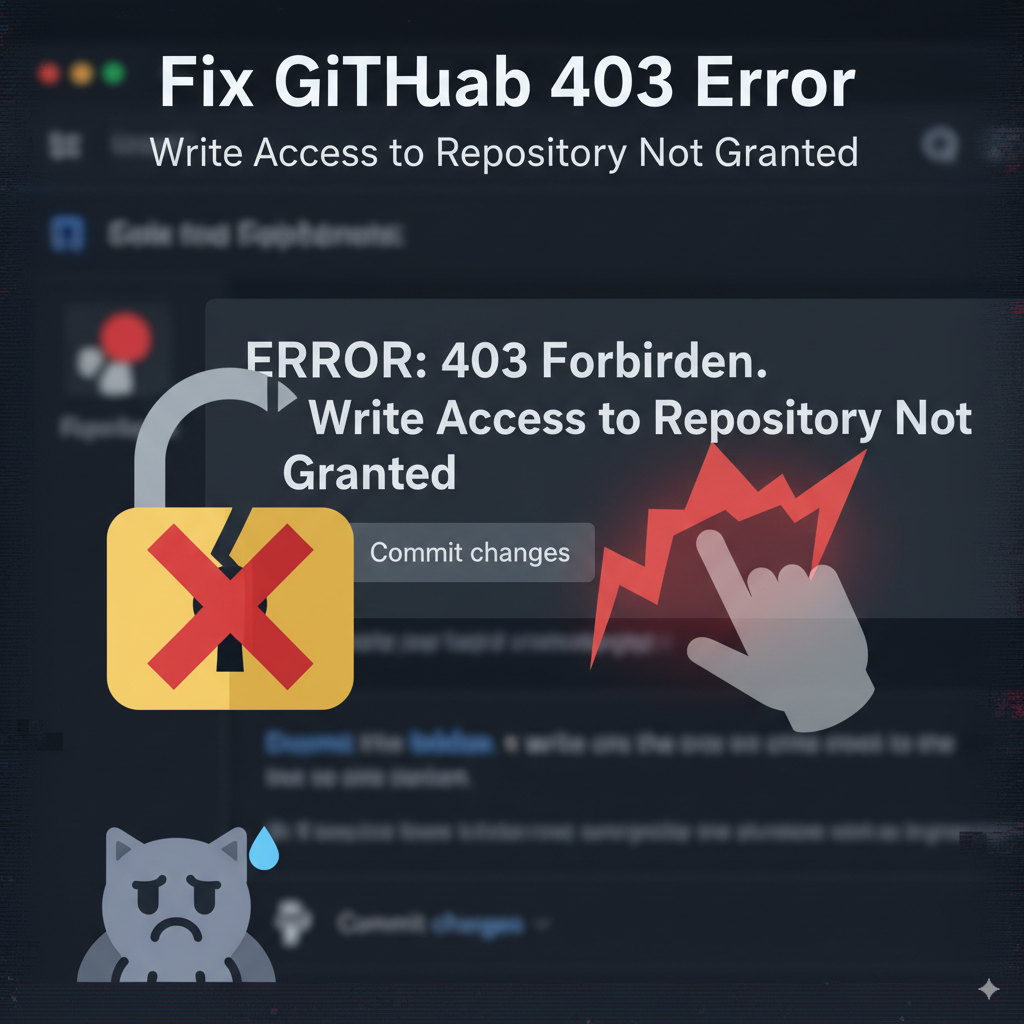 Fix GitHub 403 Error: Write Access to Repository Not Granted - DataCareph